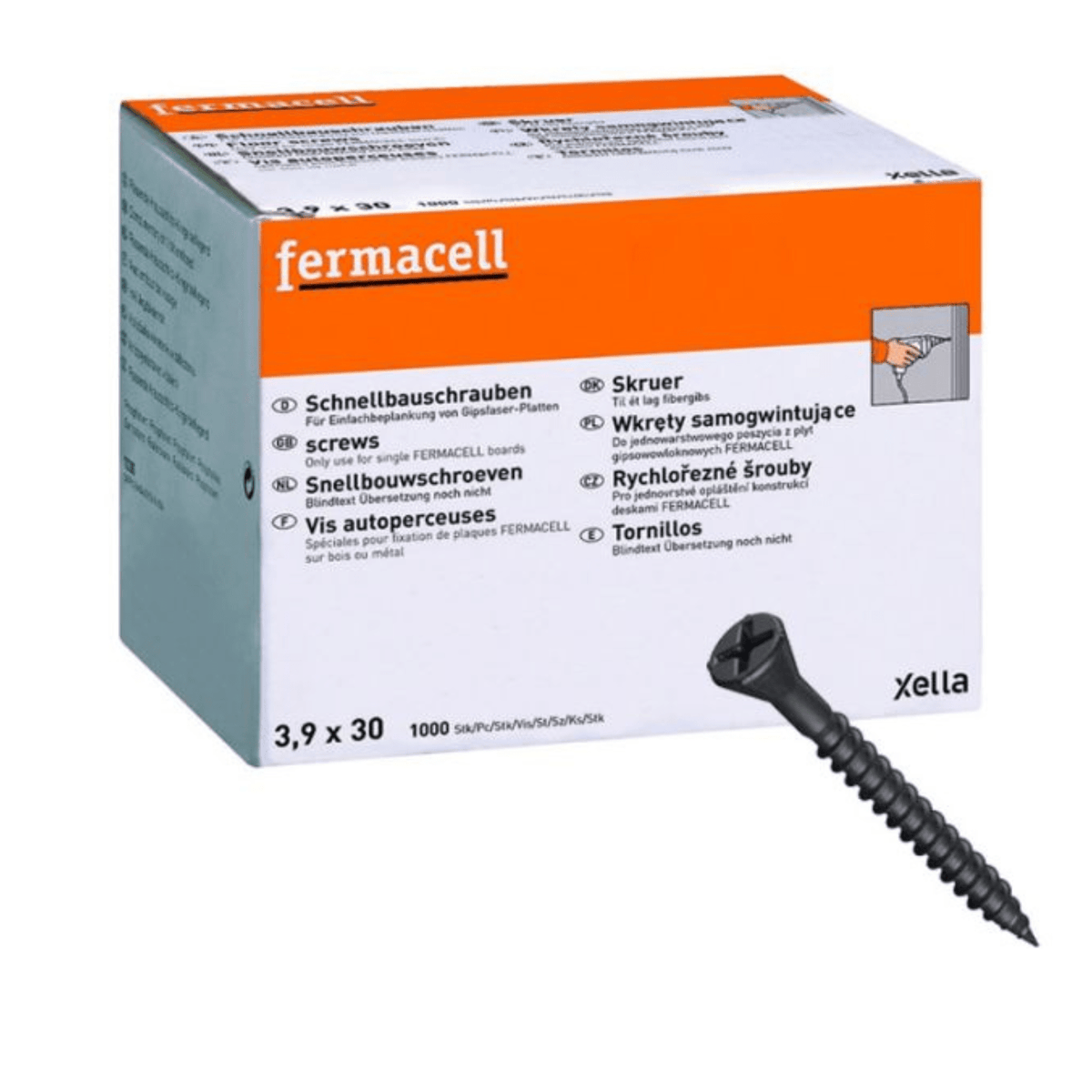 Fermacell® 55mm Screws | 3.9mm x 55mm | Box of 1000 – Insulation UK