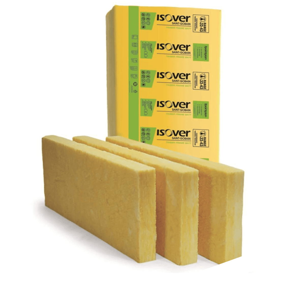 Isover Timber Frame Batt | D140 x W570 x L1175mm - 5.36m2 - Batts Per ...