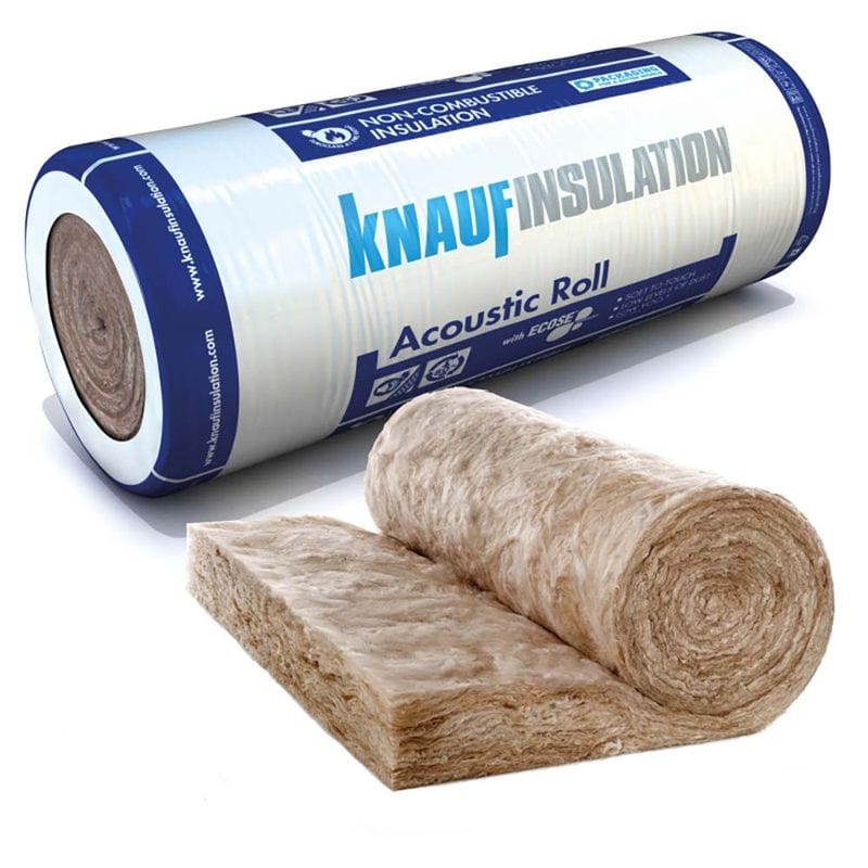 Knauf Insulation Acoustic Roll | 75mm | 14.5m x 1.2m | 2 x 600mm | 17 ...